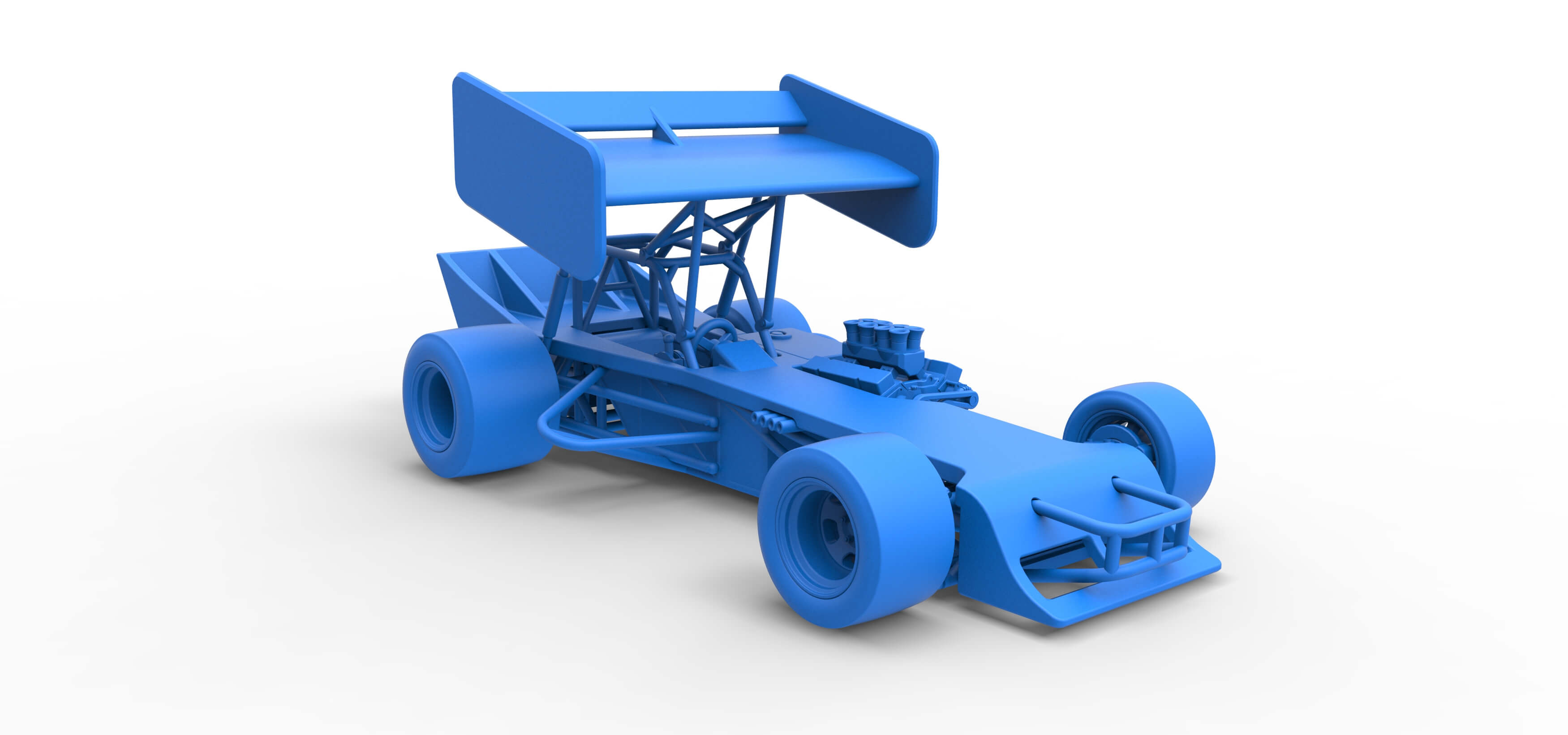 Winged Supermodified Race Car 1:25 - 3D Model by TechItemsRock
