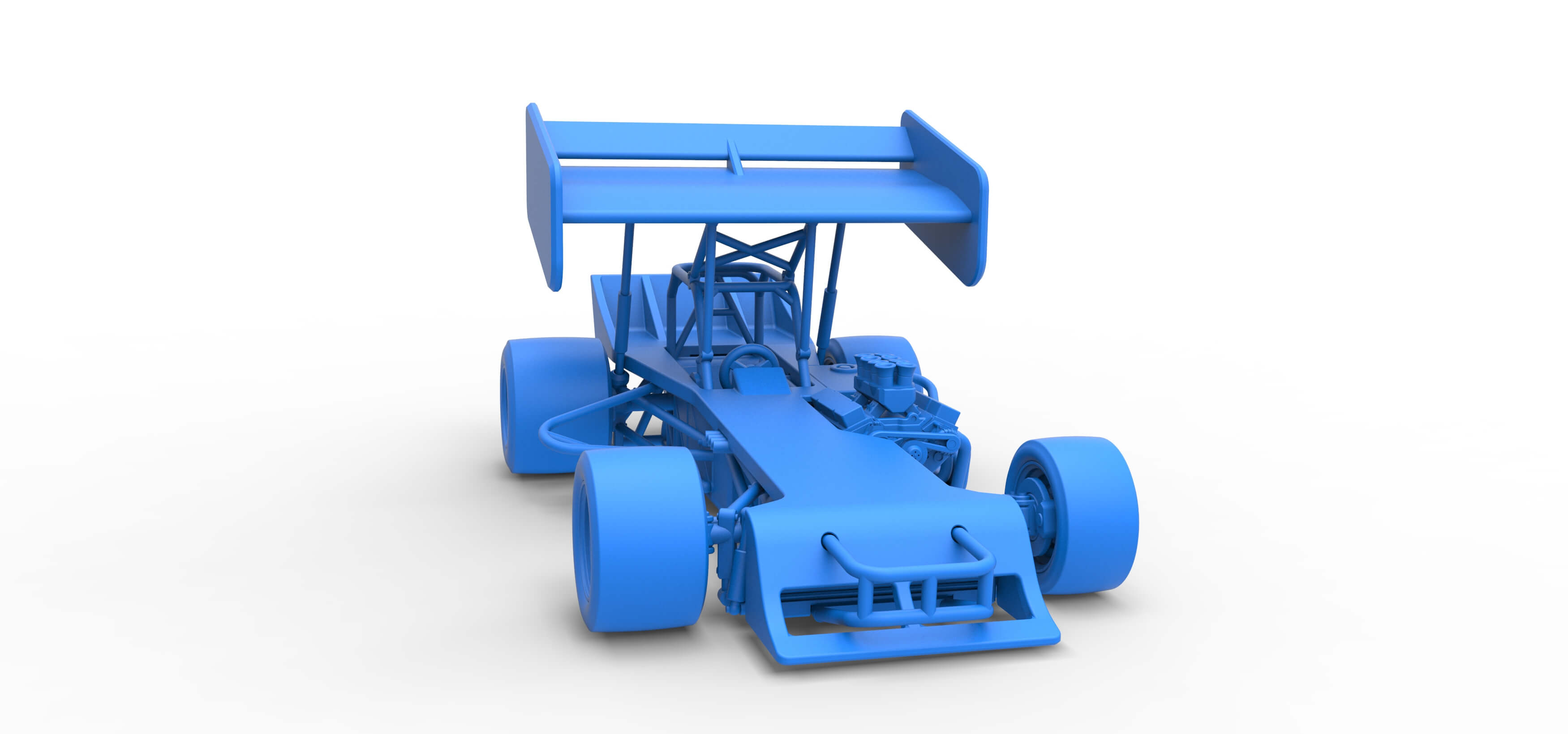 Winged Supermodified Race Car 1:25 - 3D Model by TechItemsRock