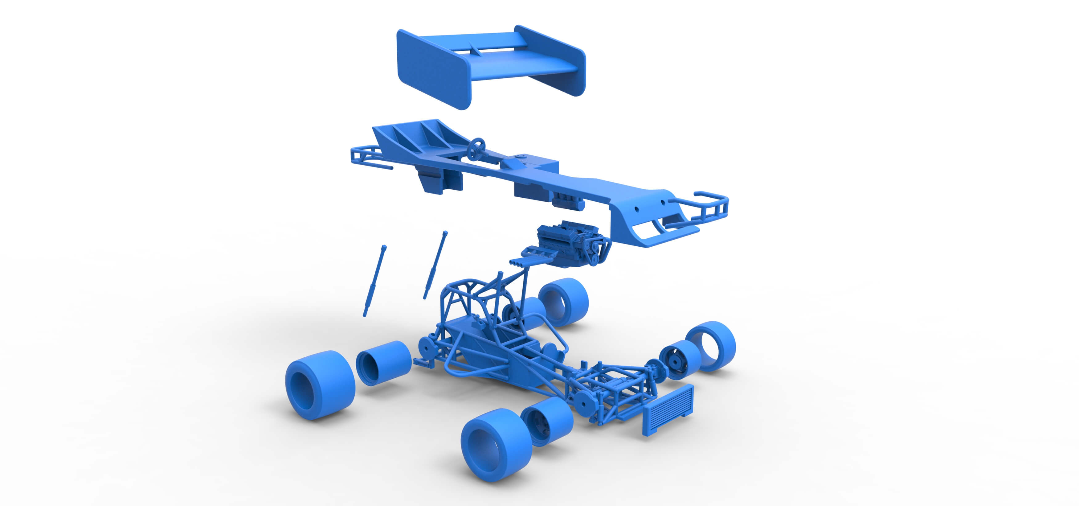 Winged Supermodified Race Car 1:25 - 3D Model by TechItemsRock