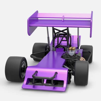 Winged Supermodified Race Car 1:25 - 3D Model by TechItemsRock