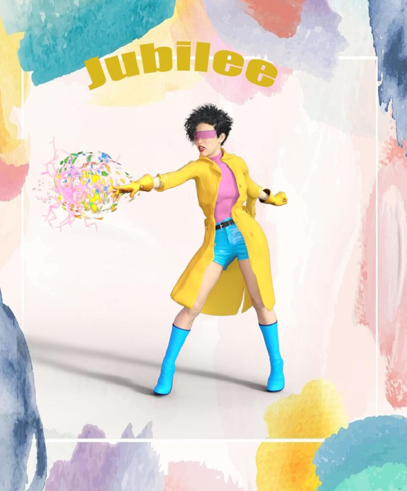 Uncanny X-men Jubilee 3D Render, Digital Art by Techs2k15