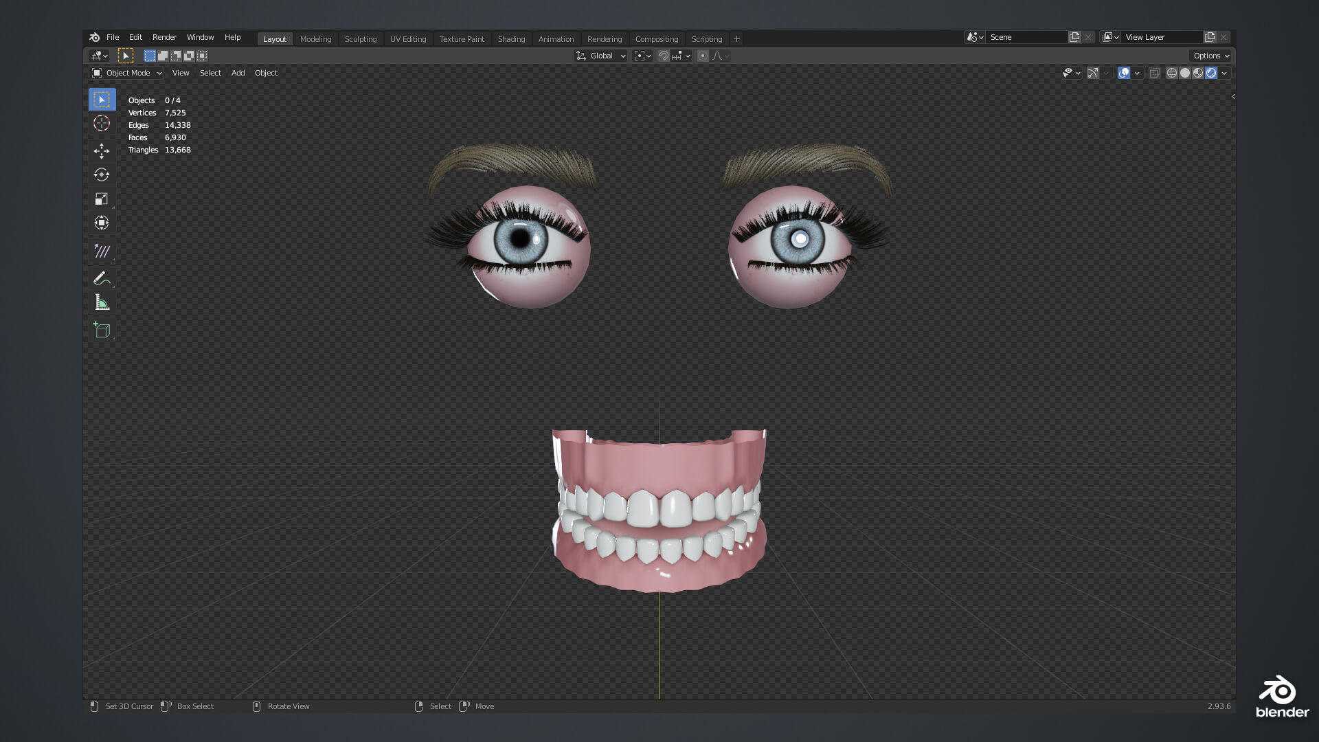 Debbie - Rigged Female Character Base Mesh 3D Model by techykitty