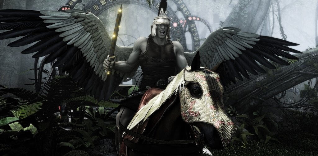 Arc Angel 3D Render, Digital Art by TeddyBlackBear