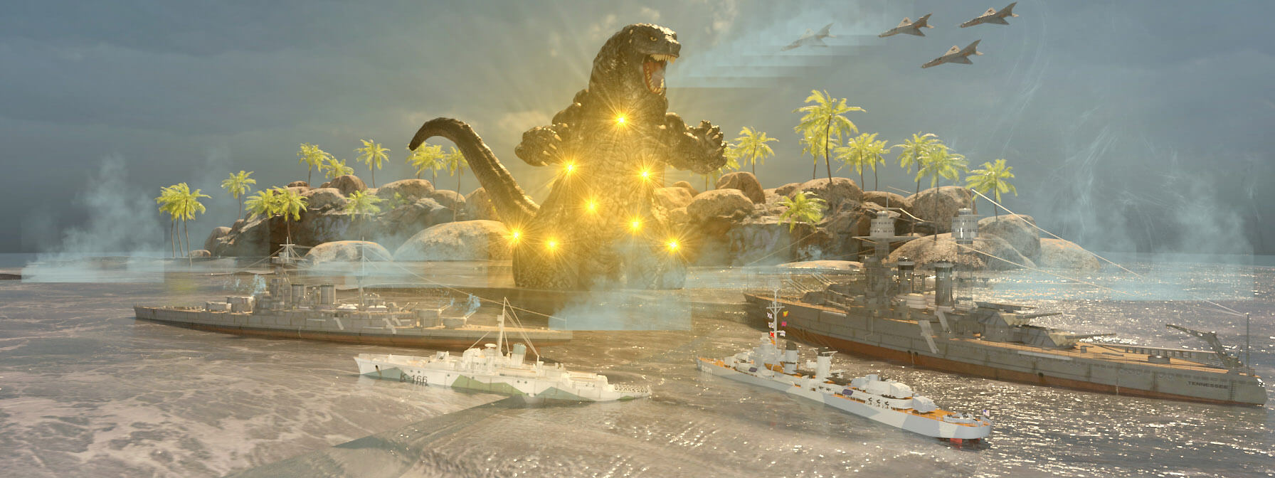 Godzilla The return 3D Render, Digital Art by TeddyBlackBear