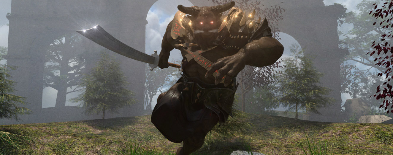 Minotaur Legend Of Greece. 3D Render by TeddyBlackBear