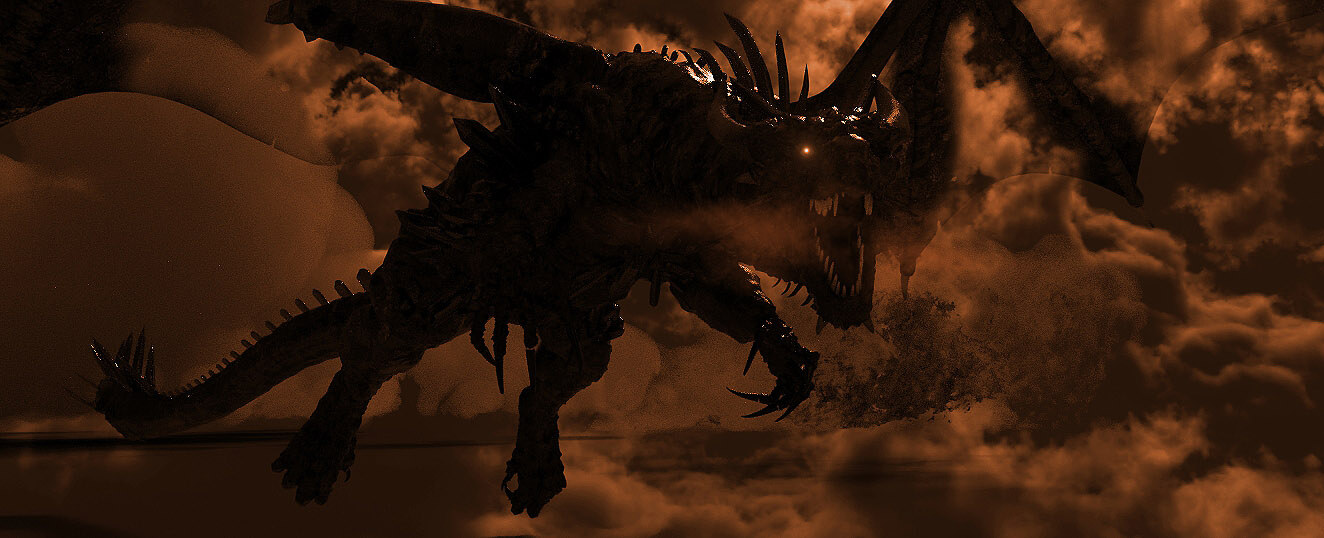 Red Dragon 8 3D Render, Digital Art by TeddyBlackBear