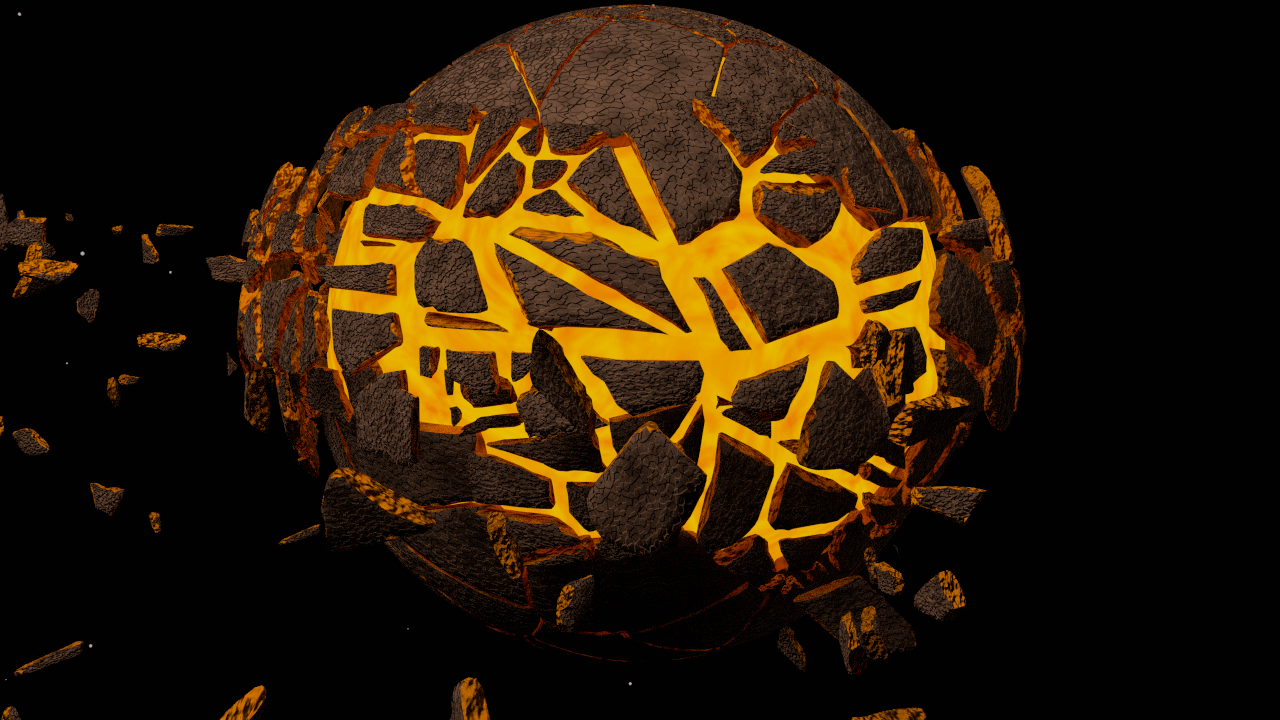 Planet Burst 3D Render, Digital Art by tedlogan88