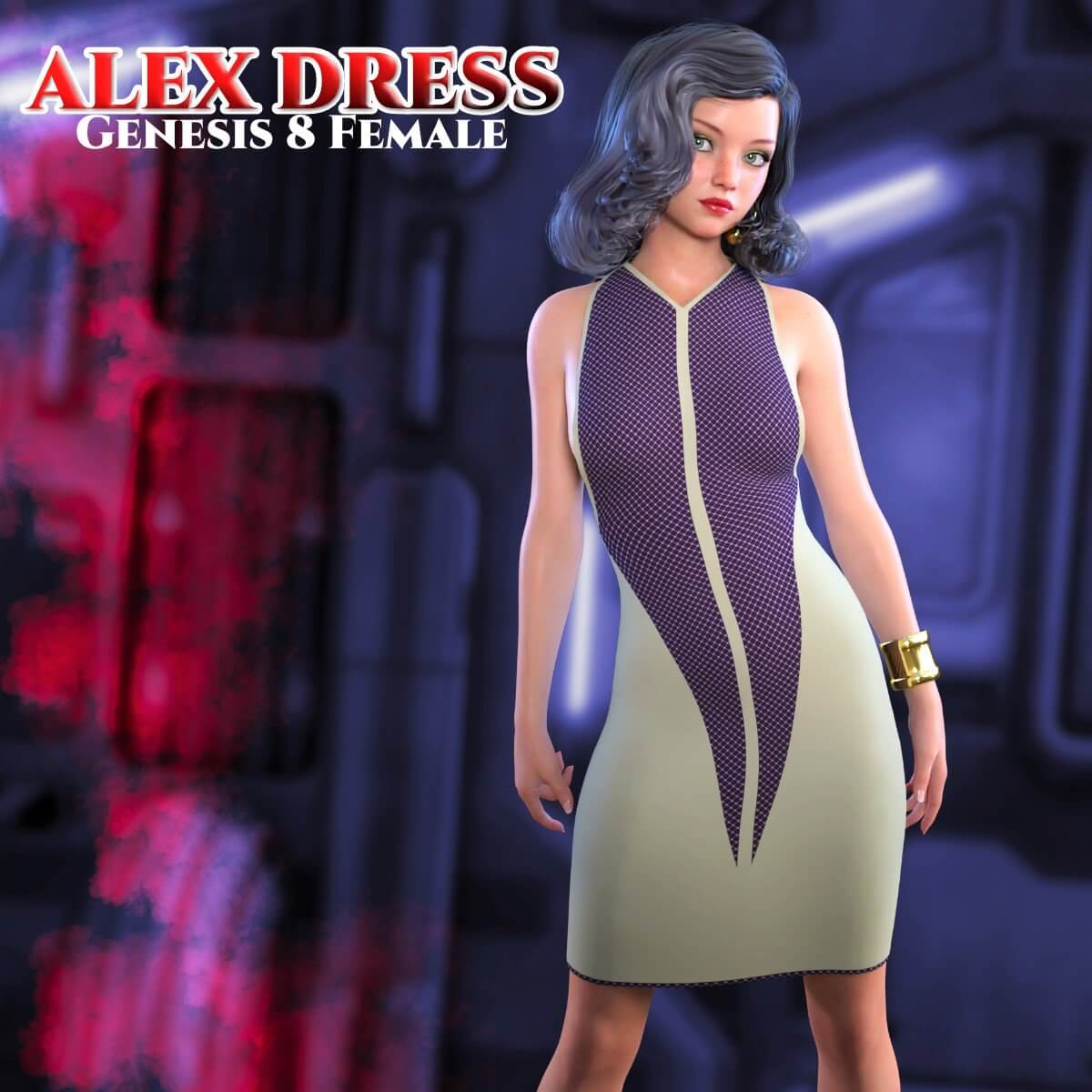 Alex Dress G8F - Daz Content by Teknology3d