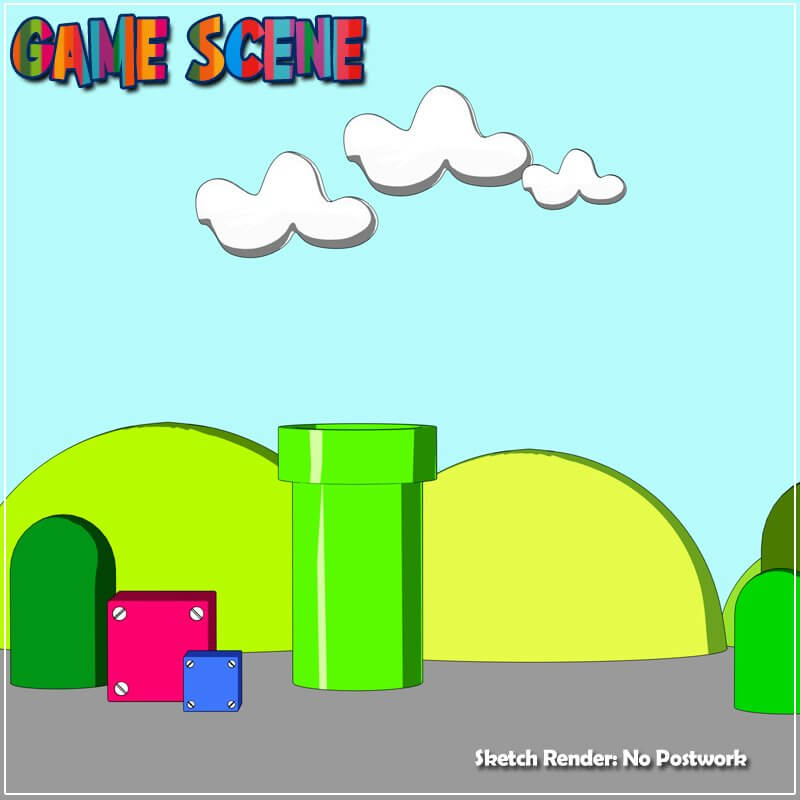 Game Scene - Daz Content by Teknology3d