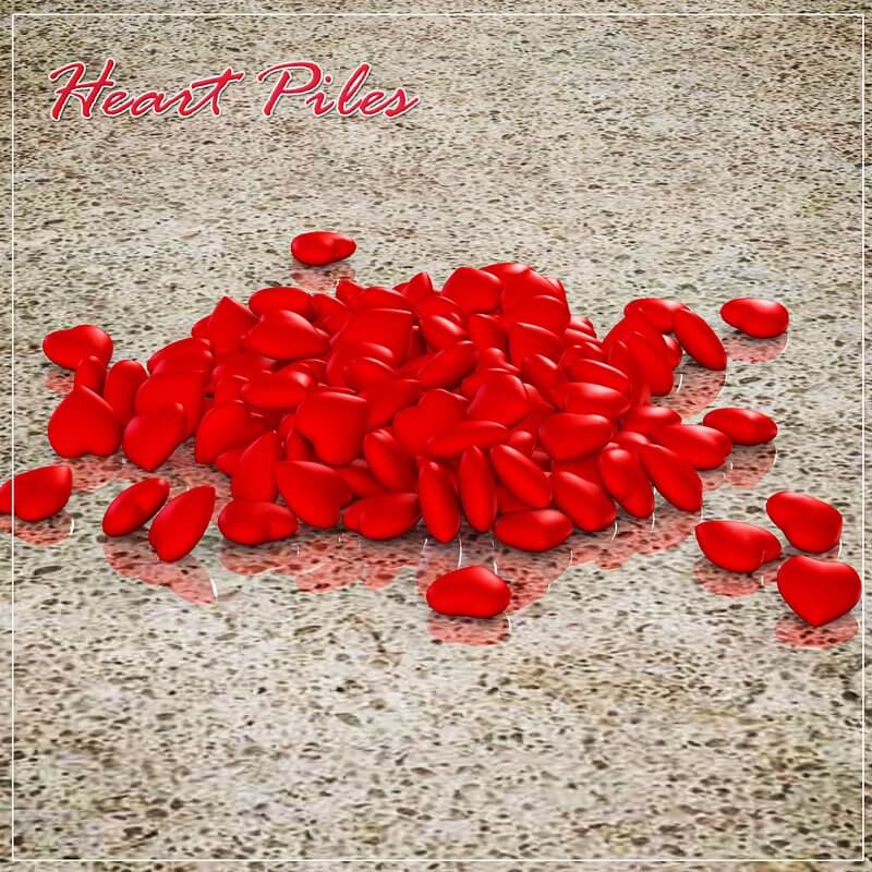 Heart Piles - Daz Content by Teknology3d