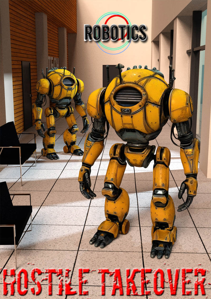 Hostile Robotics 3D Render, Digital Art by Tenserknot