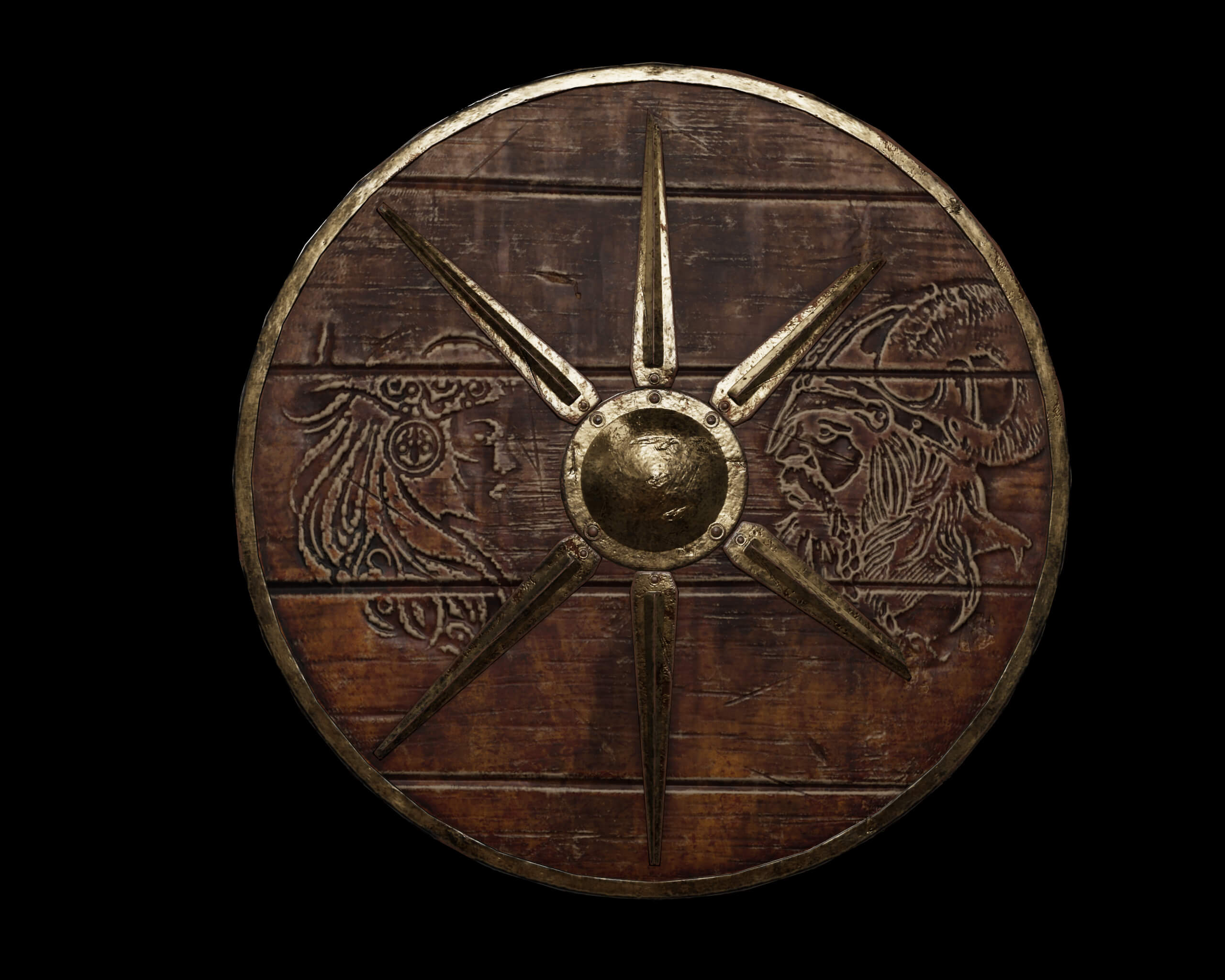 Ancient Norse Shield of Jarla Viking - 3D Model by textit