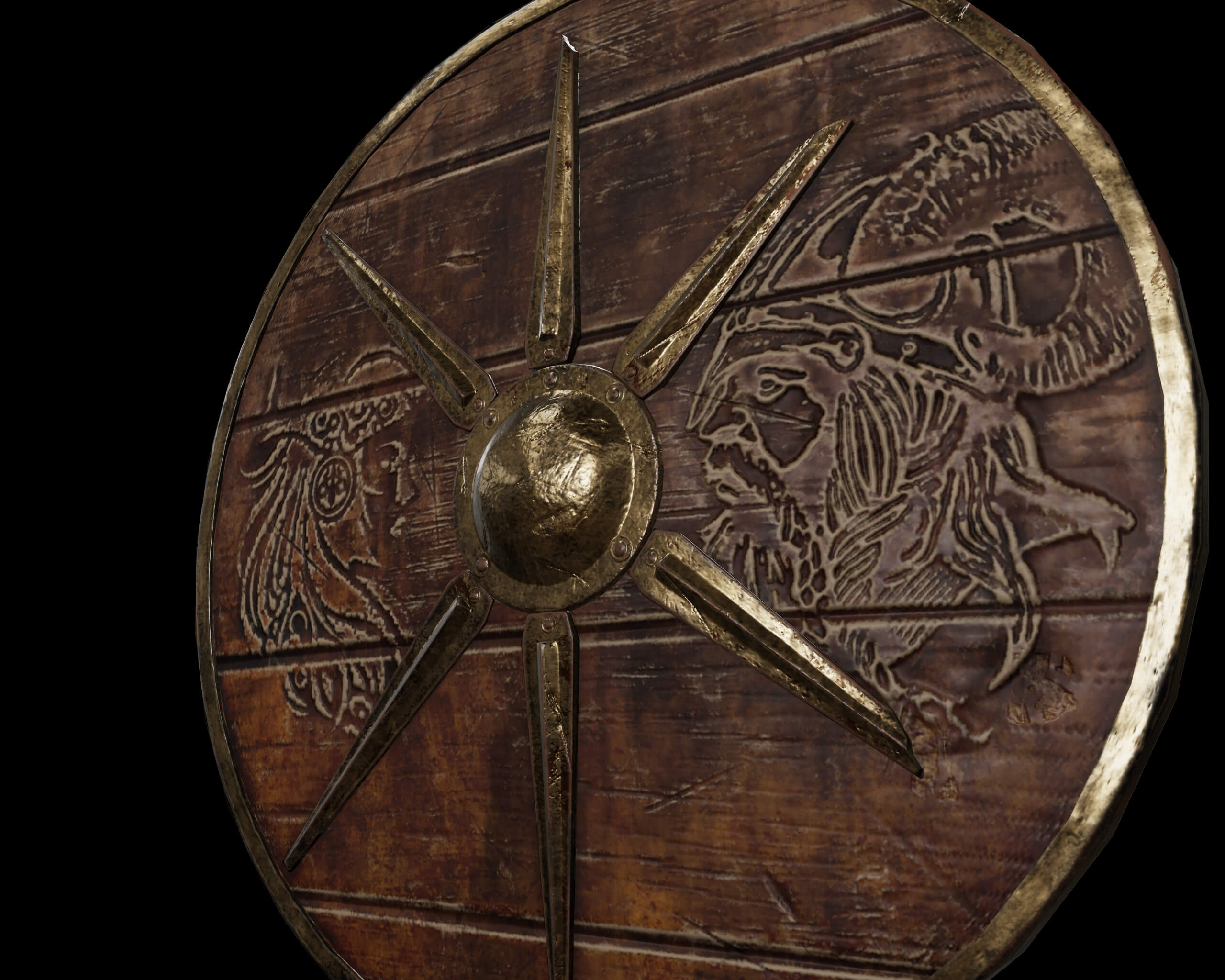 Ancient Norse Shield of Jarla Viking - 3D Model by textit