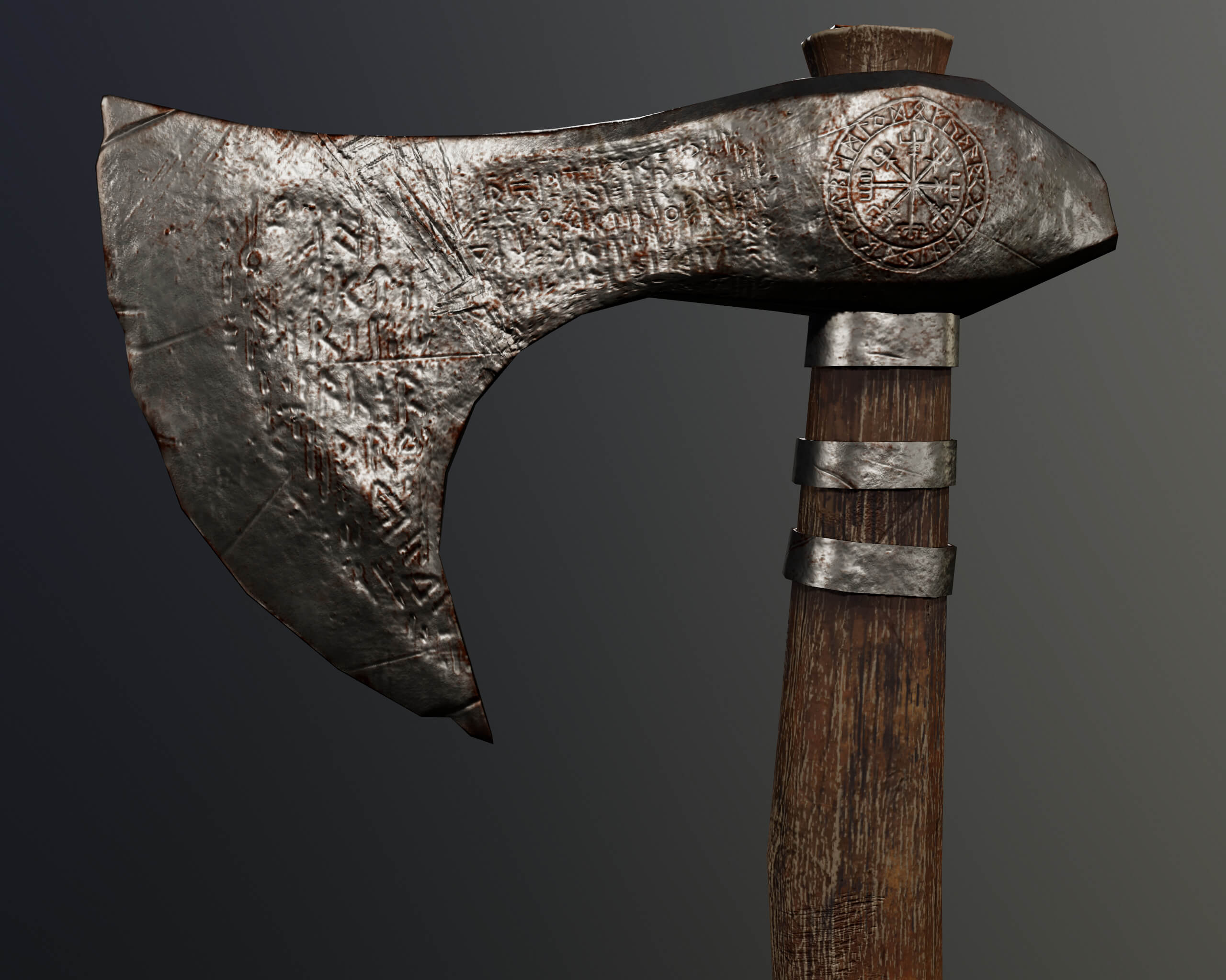 Fighting Scandinavian Ax Ax Hatchet - 3D Model by textit