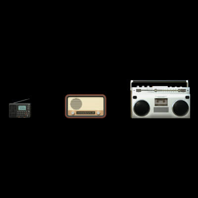 Diverse Type of Radios - 3D Model by TF3D