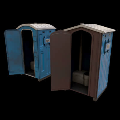 Public Porta Potties - 3D Model by TF3D