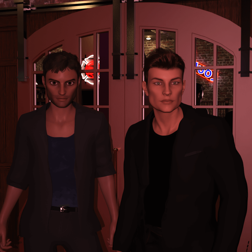 Club Guys Looking for Meaningful Relationships 3D Render