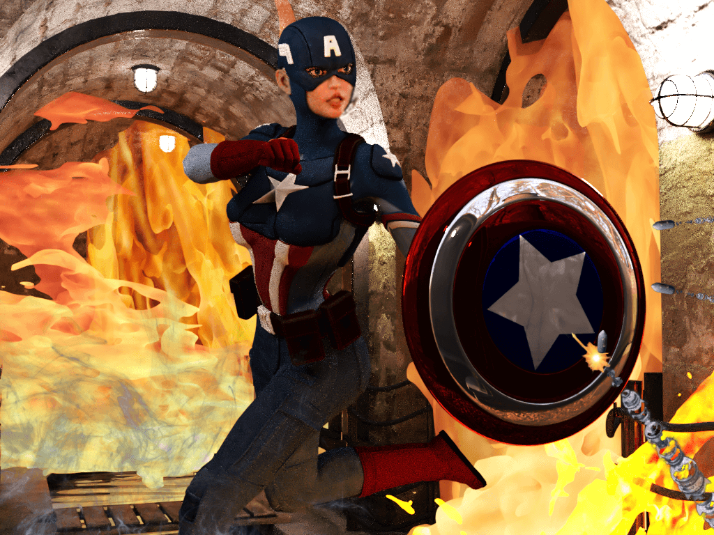 Trial By Fire 3d Render Digital Art By Tgkadee