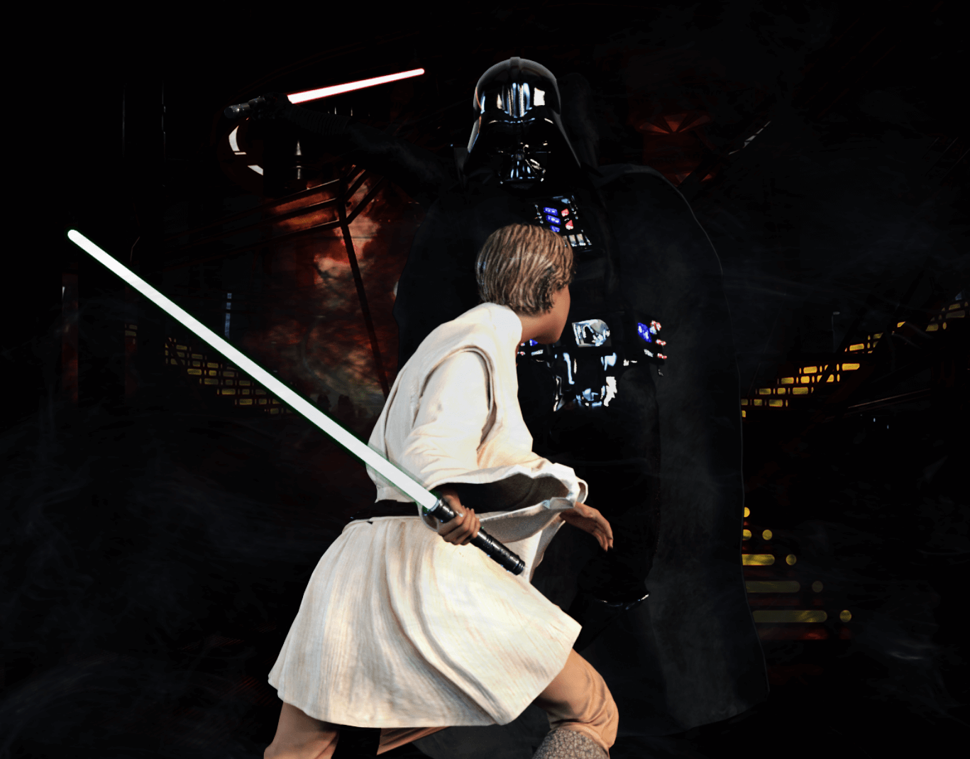 Vader Strikes! 3D Render, Digital Art by tgkadee