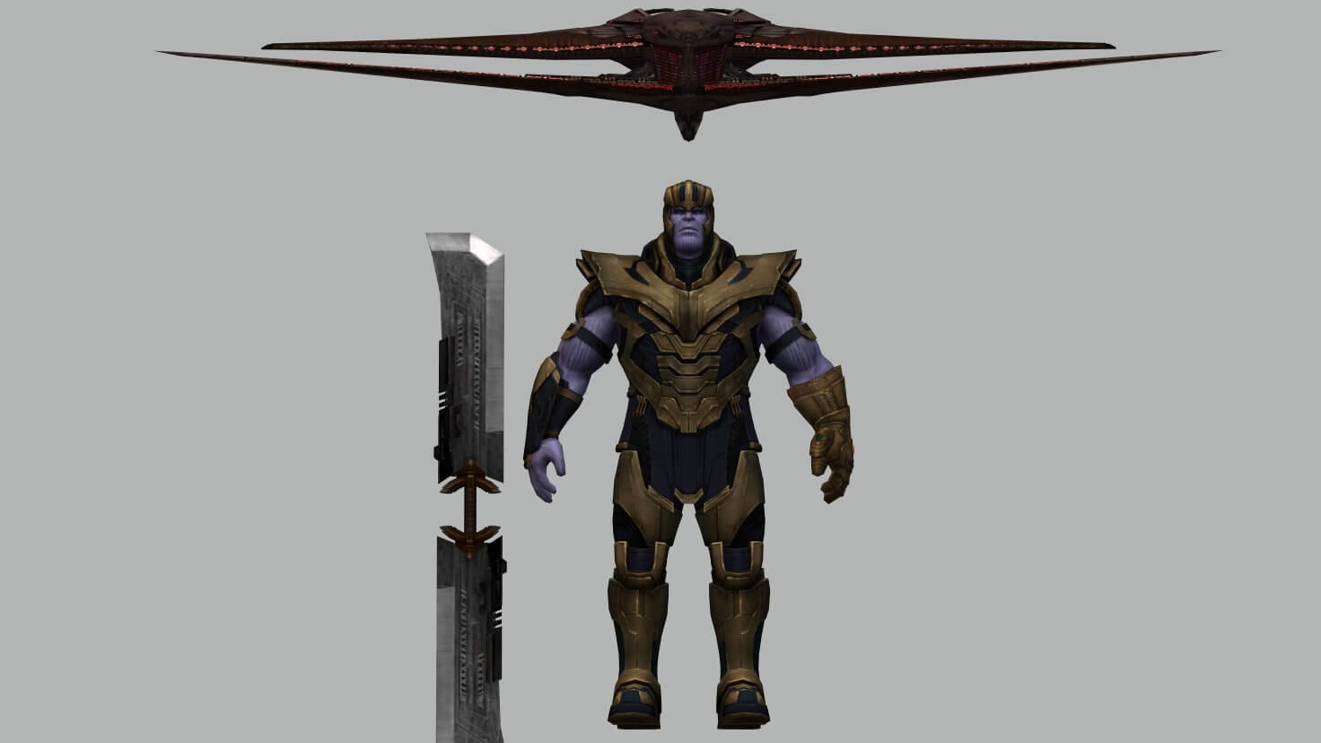 Thanos from Endgame + Thanos's Ship - 3D Model by ThanosTheMadTitan666