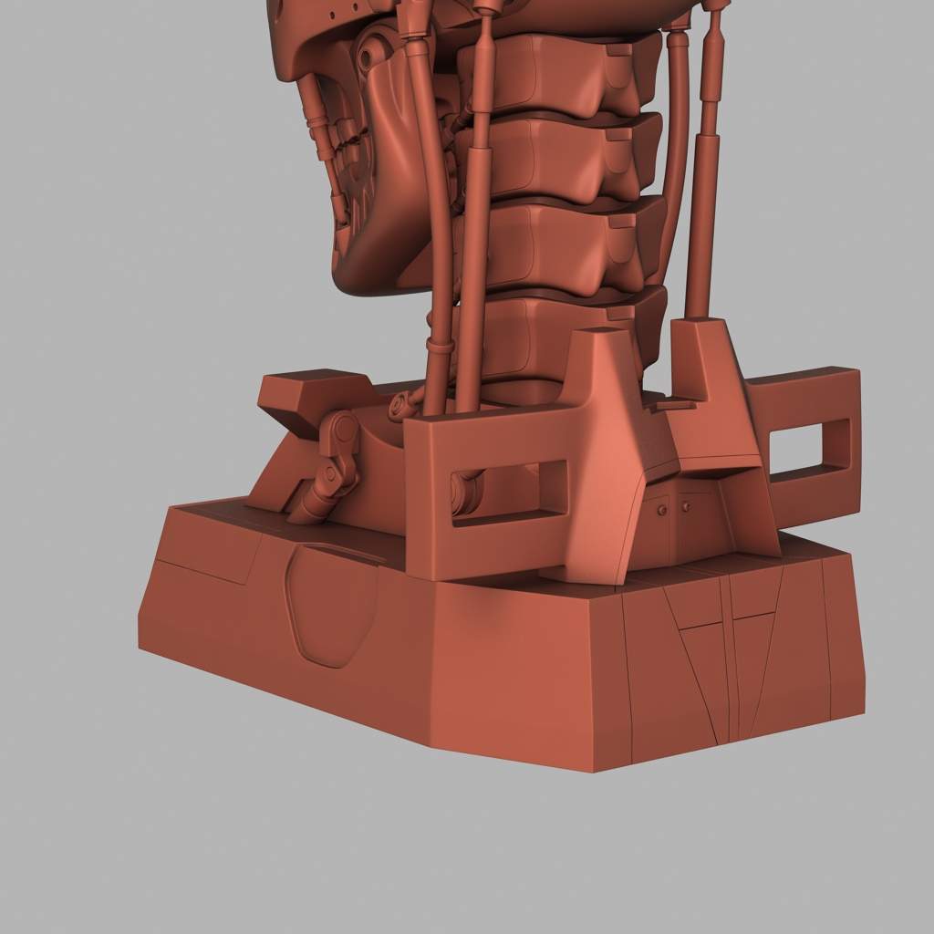 Terminator Genisys T-800 Skull Bust 3D Model by The_Djon