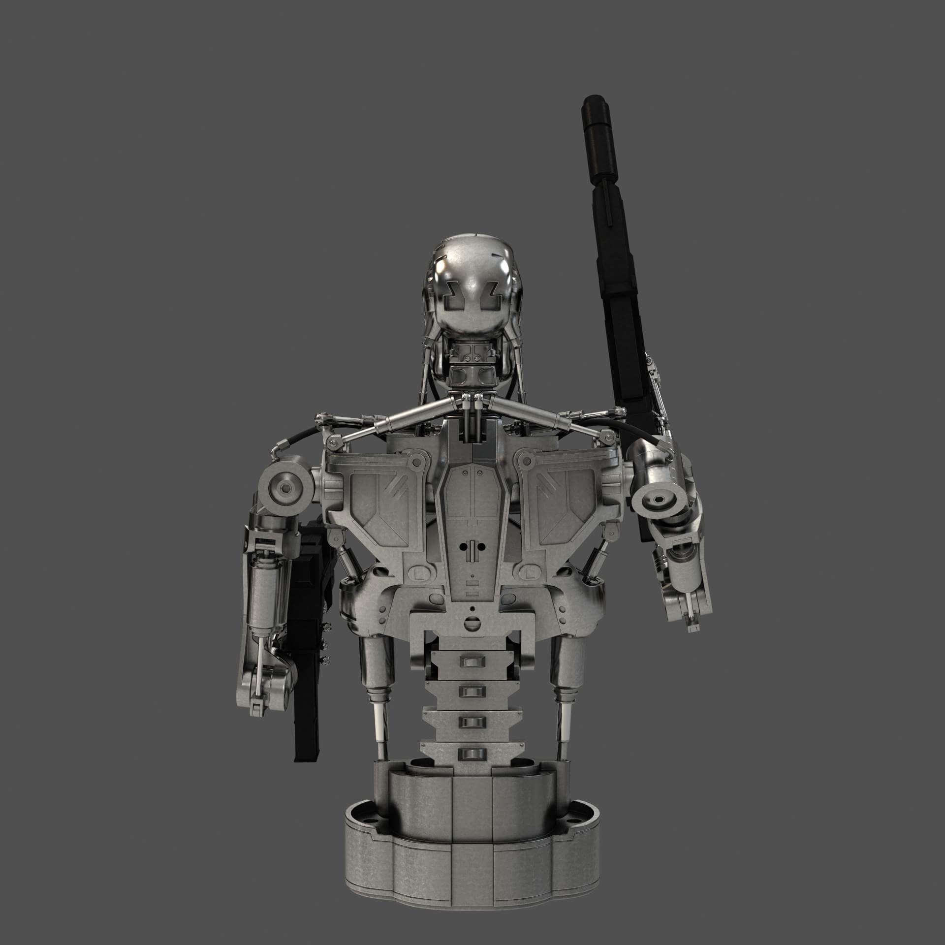 Terminator T-800 Endoskeleton Bust 3D Model by The_Djon