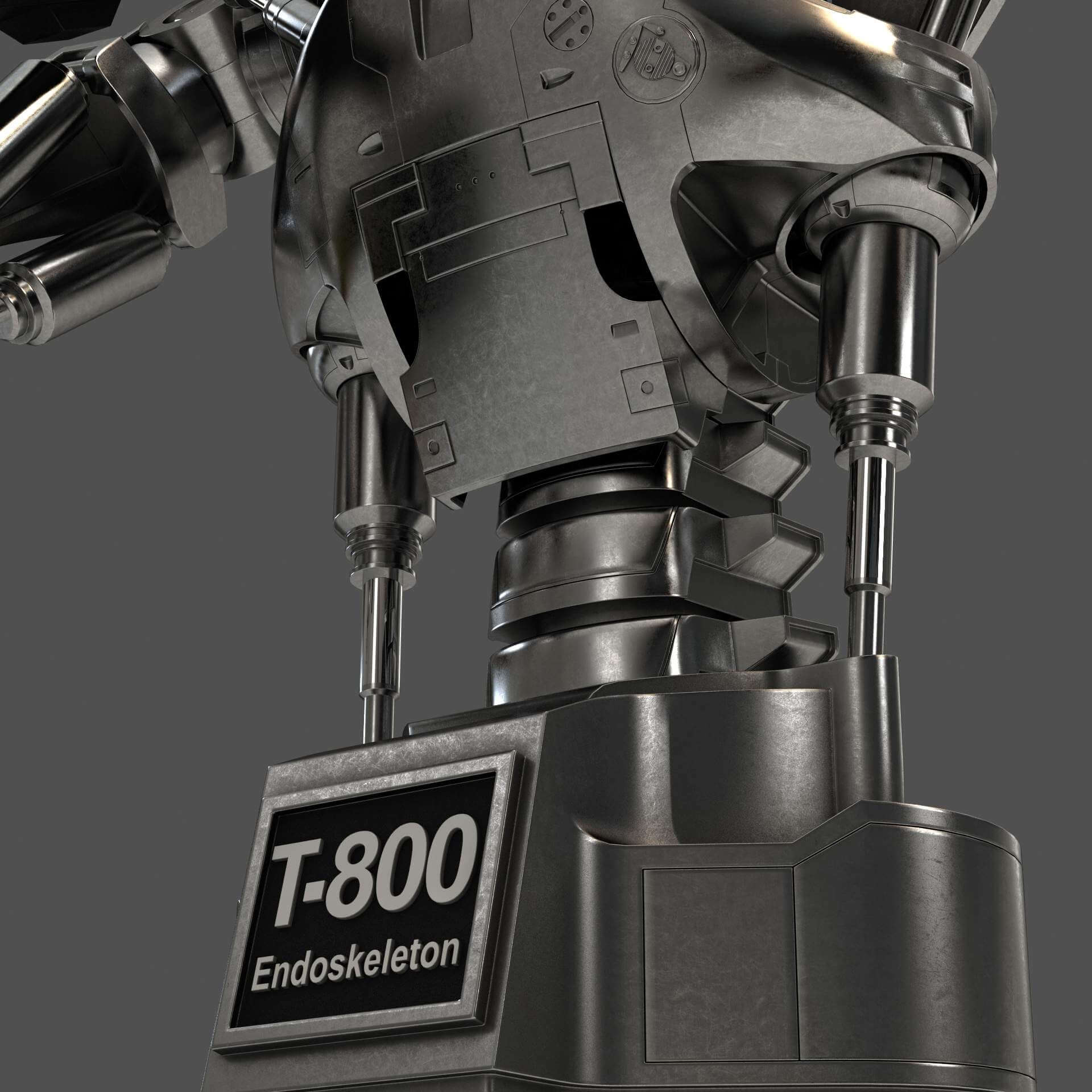 Terminator T-800 Endoskeleton Bust 3D Model by The_Djon