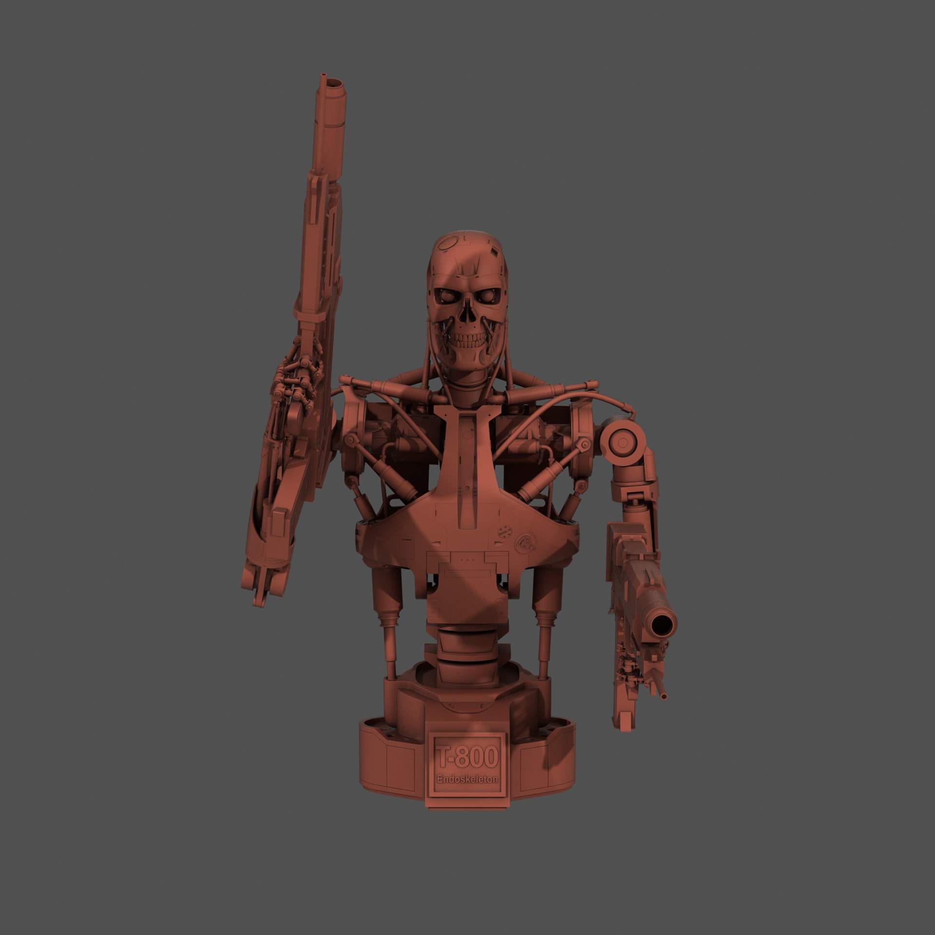 Terminator T-800 Endoskeleton Bust 3D Model by The_Djon