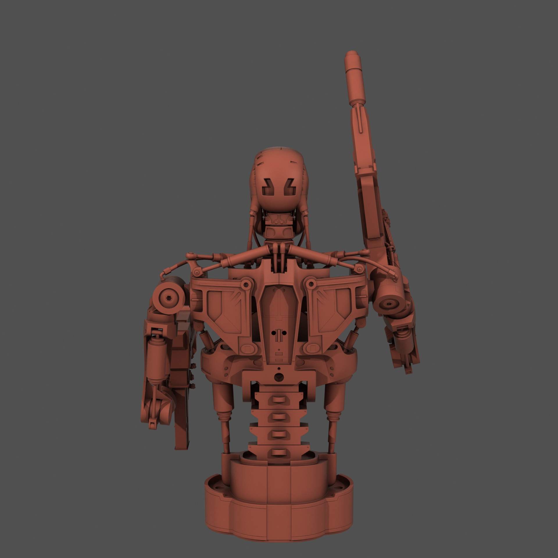 Terminator T-800 Endoskeleton Bust 3D Model by The_Djon