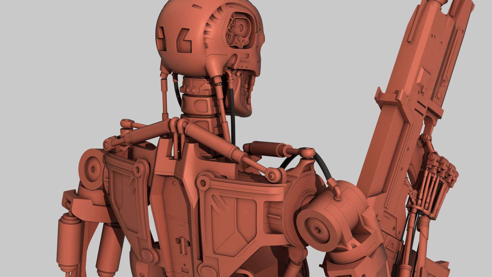 Terminator T-800 Endoskeleton 3D Model by The_Djon