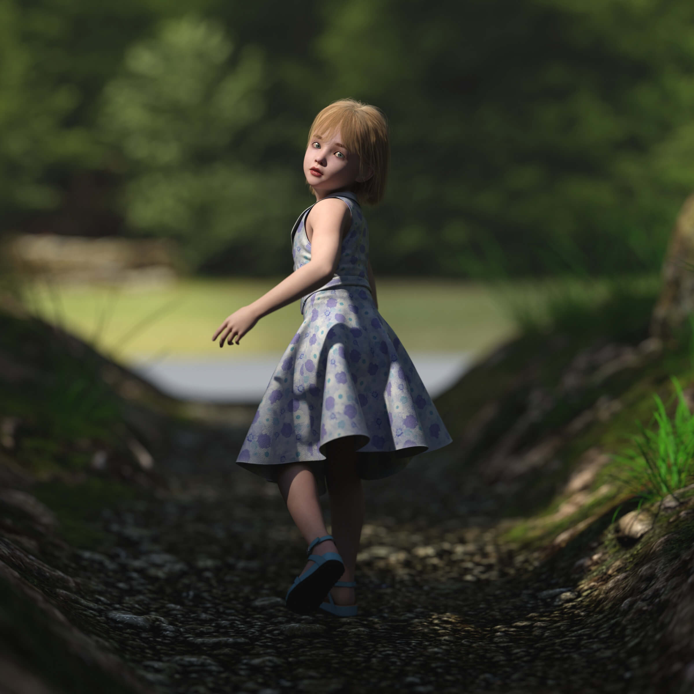 Anya 3D Render, Digital Art by The hawk