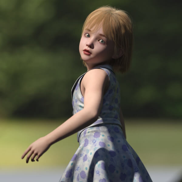Anya 3D Render, Digital Art by The hawk