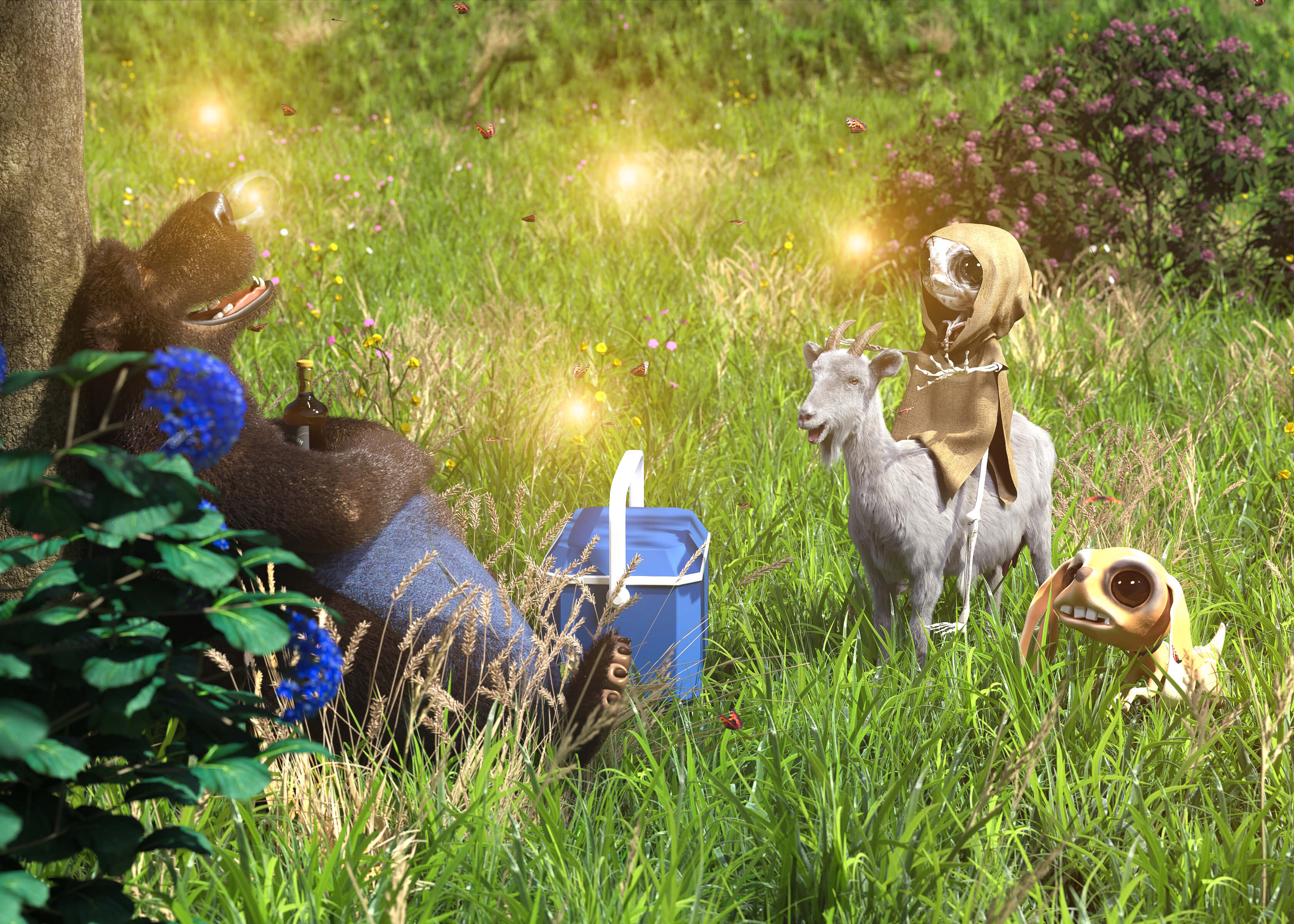 The Snack Thief 3D Render, Digital Art by the joker of spades