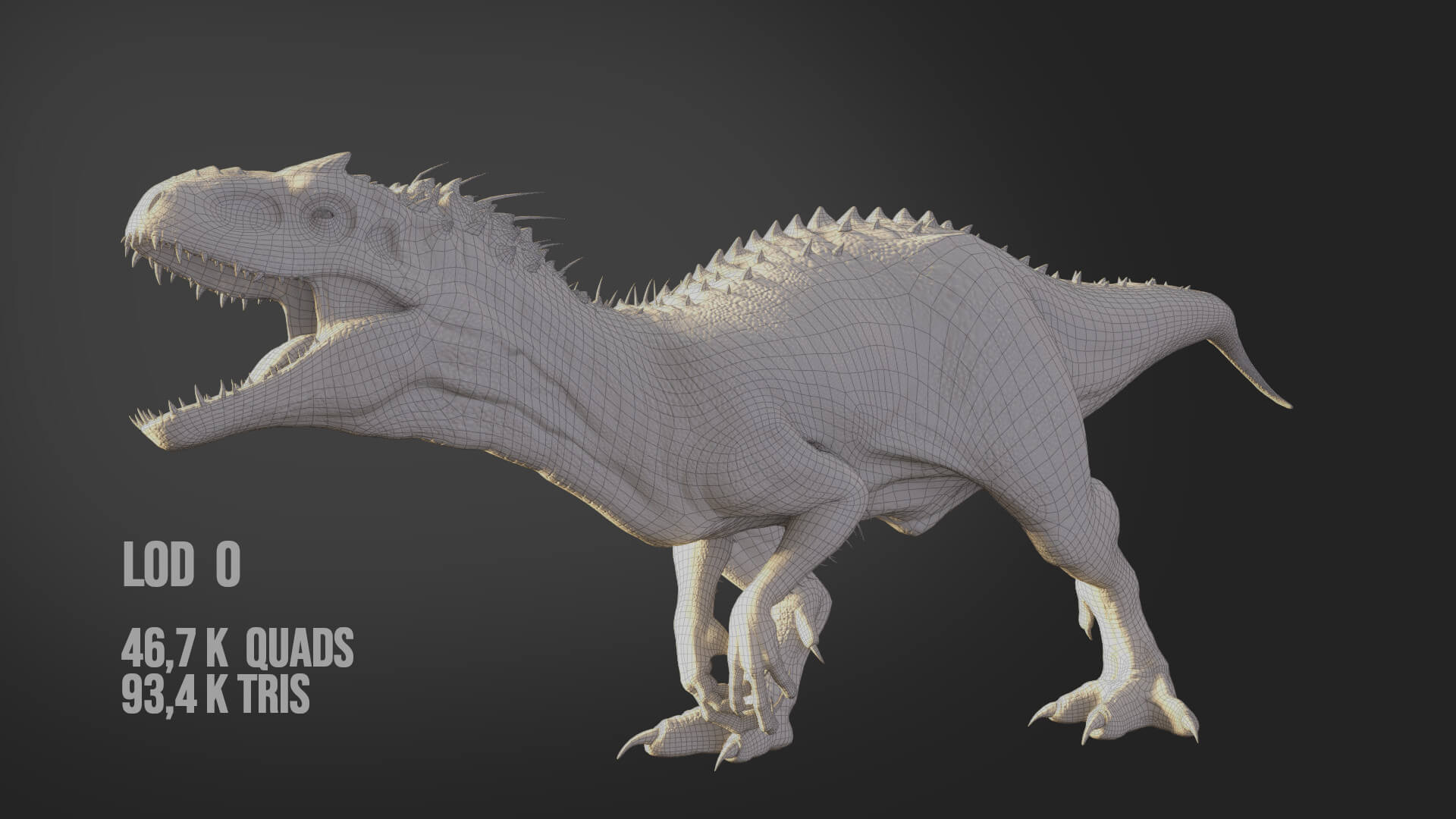 Jurassic World Park Indominus Rex - 3D Model by TheBartArt