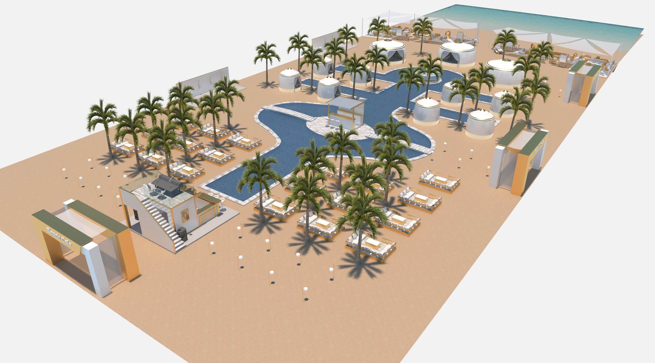 Beach Cafe Model by TheBeachMarket