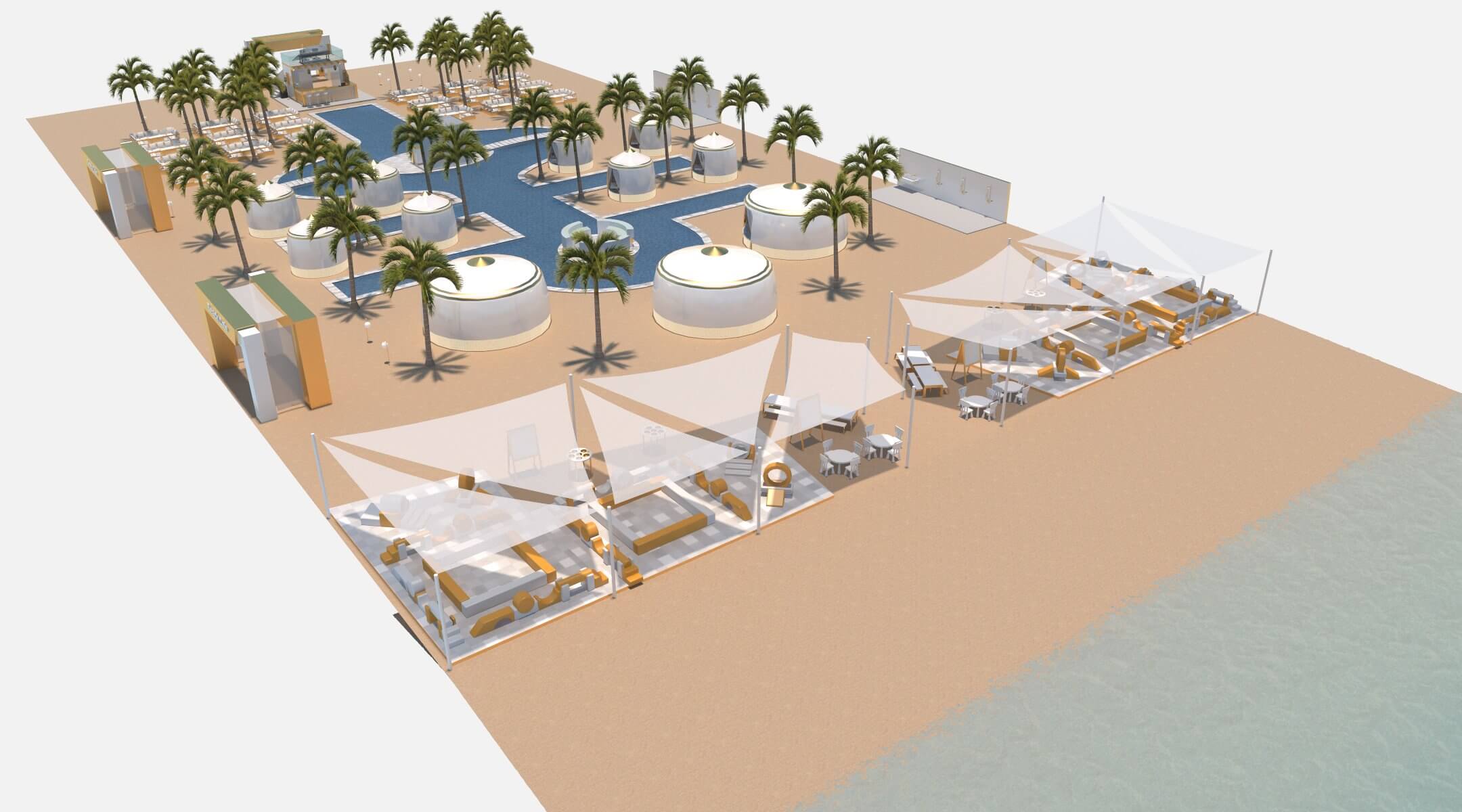 Beach Cafe Model by TheBeachMarket
