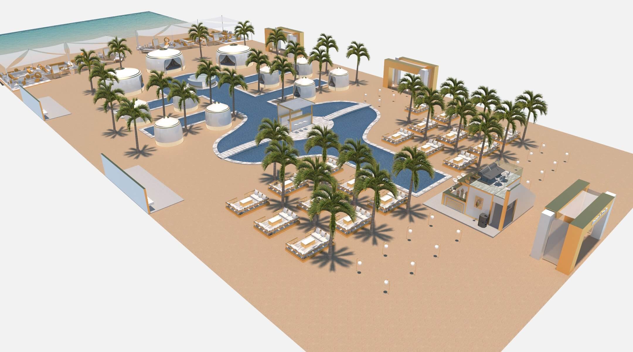 Beach Cafe Model by TheBeachMarket