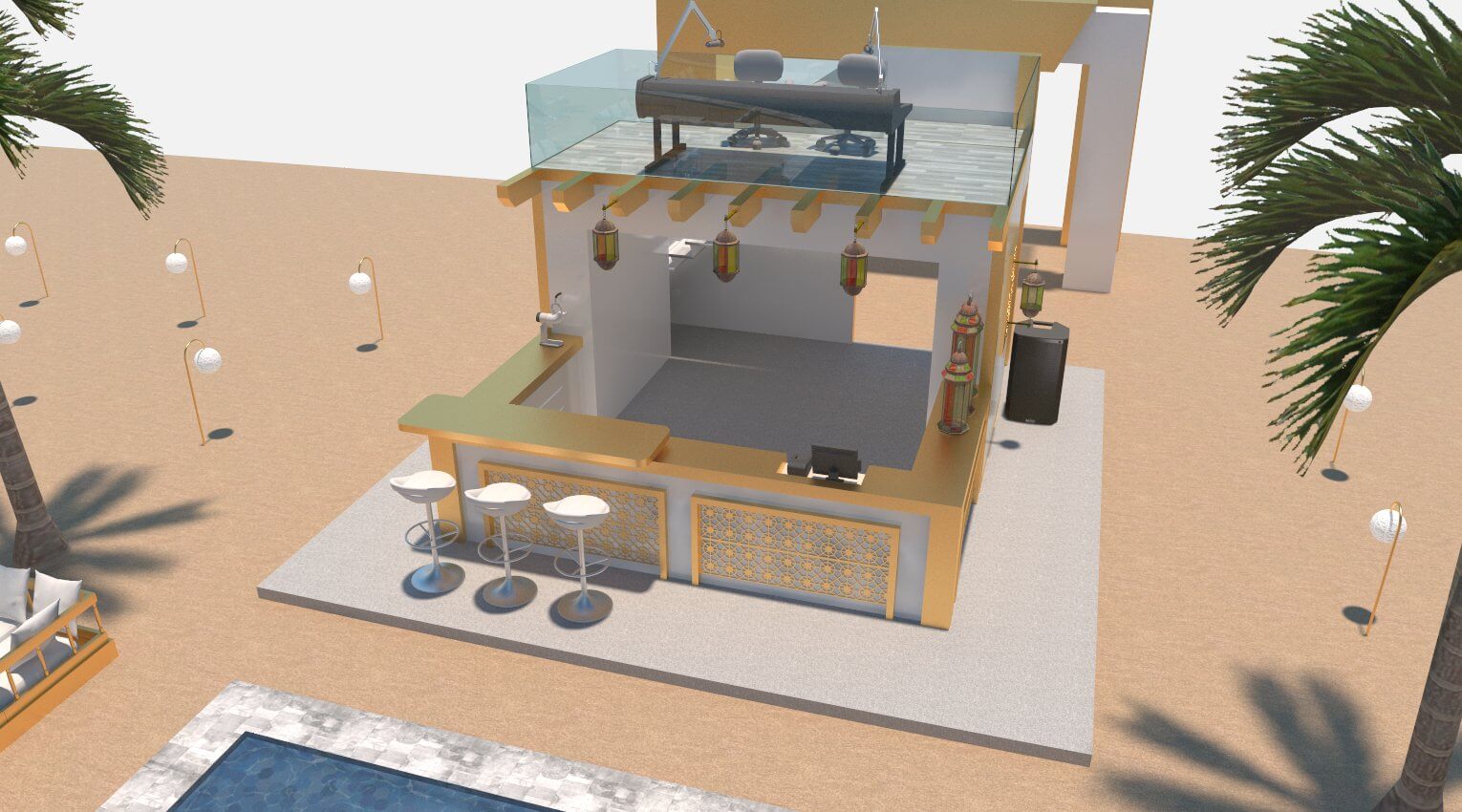 Beach Cafe Model by TheBeachMarket