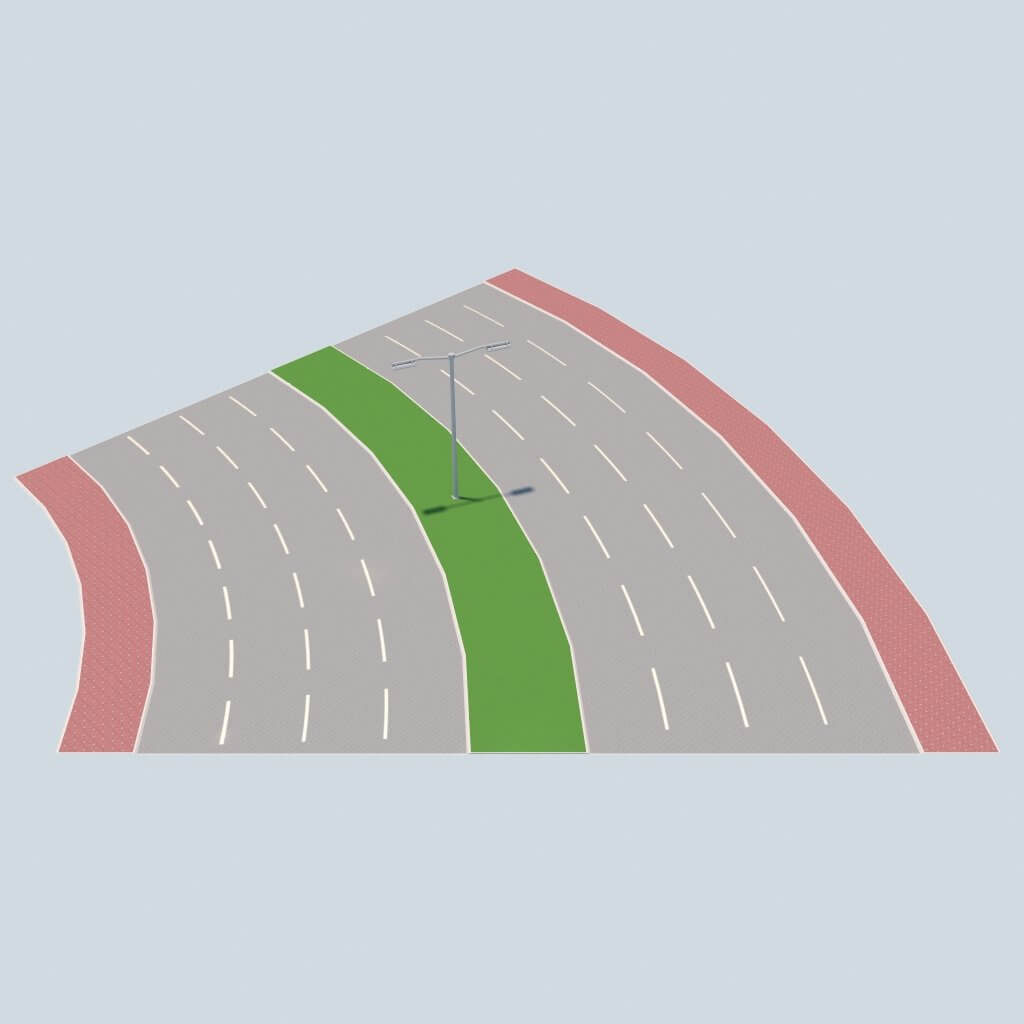 Bridge Curve 45 - 3D Model by TheBeachMarket