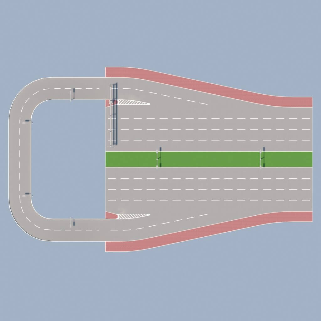 Bridge U-Flyover 3D Model by TheBeachMarket