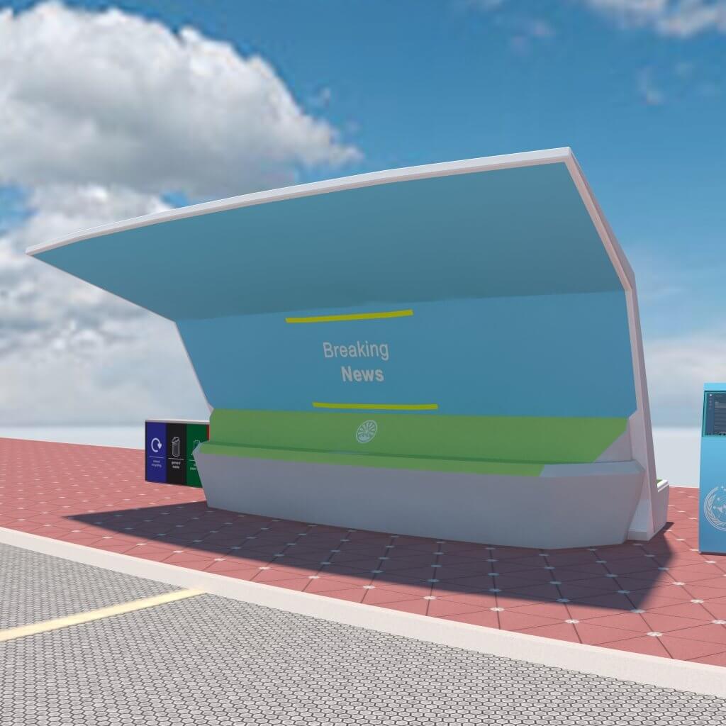 Bus Stop Kiosk - 3D Model by TheBeachMarket