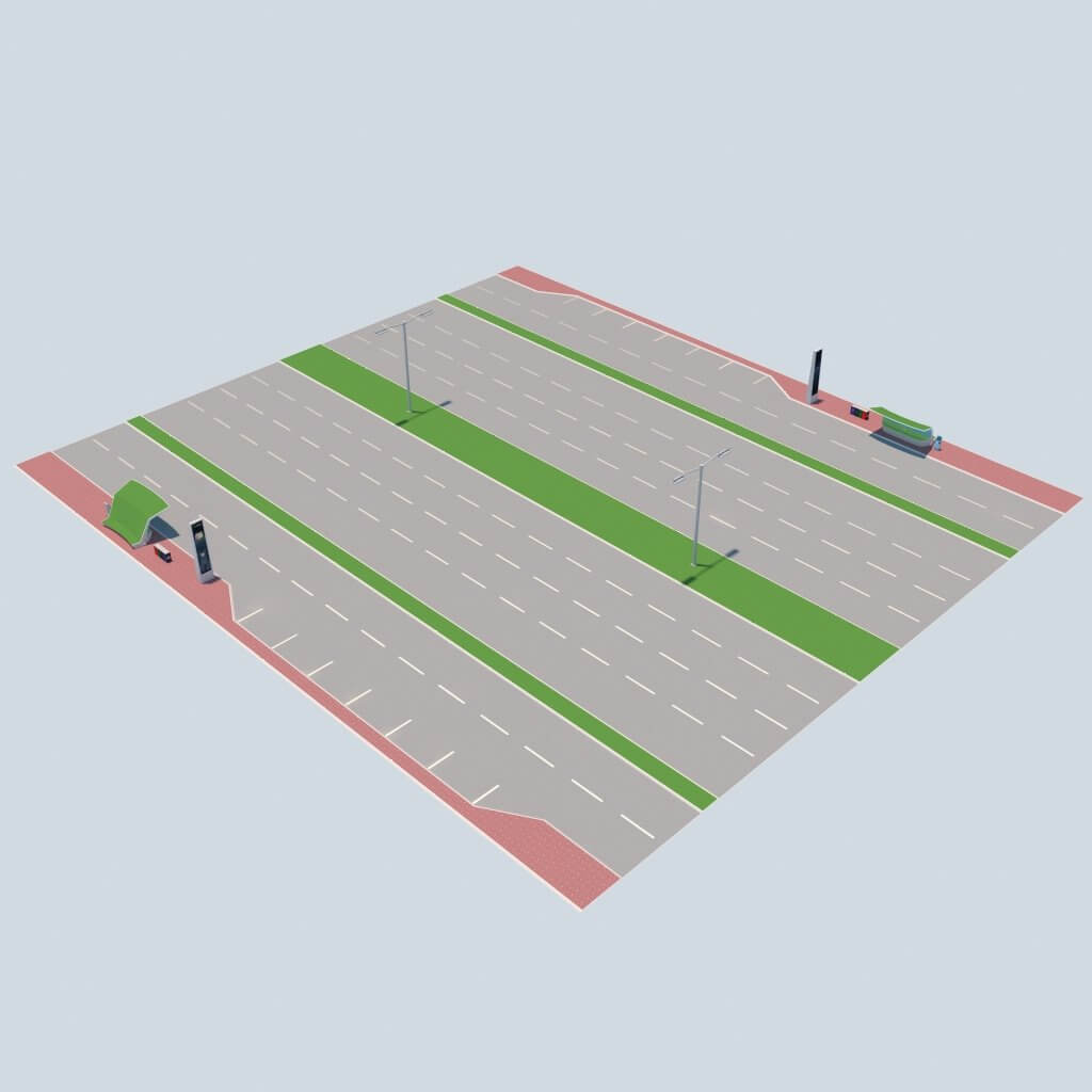 Bus Stop - 3D Model by TheBeachMarket