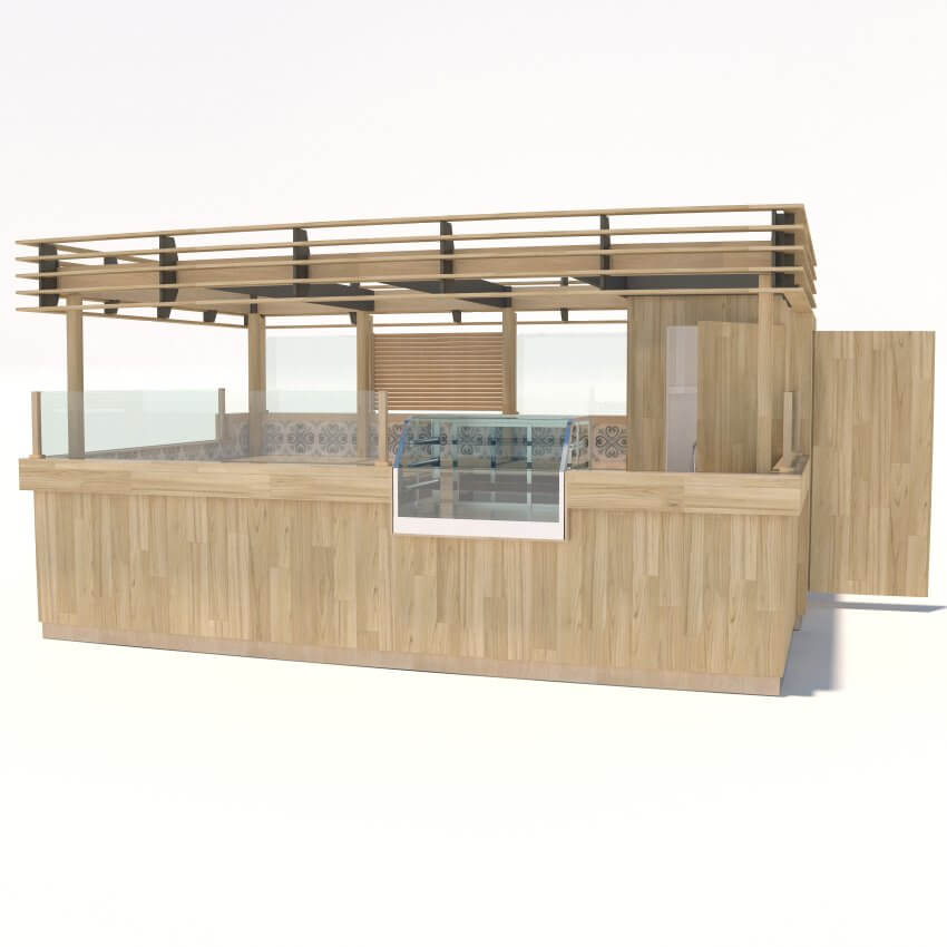 Cafe Kiosk - 3D Model by TheBeachMarket