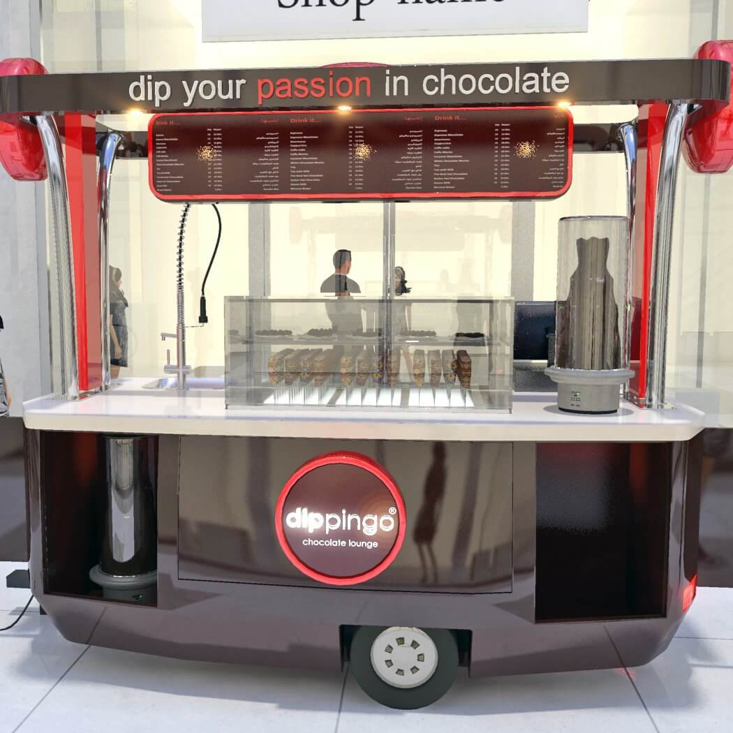 Chocolate Fountain Cart - 3D Model by TheBeachMarket