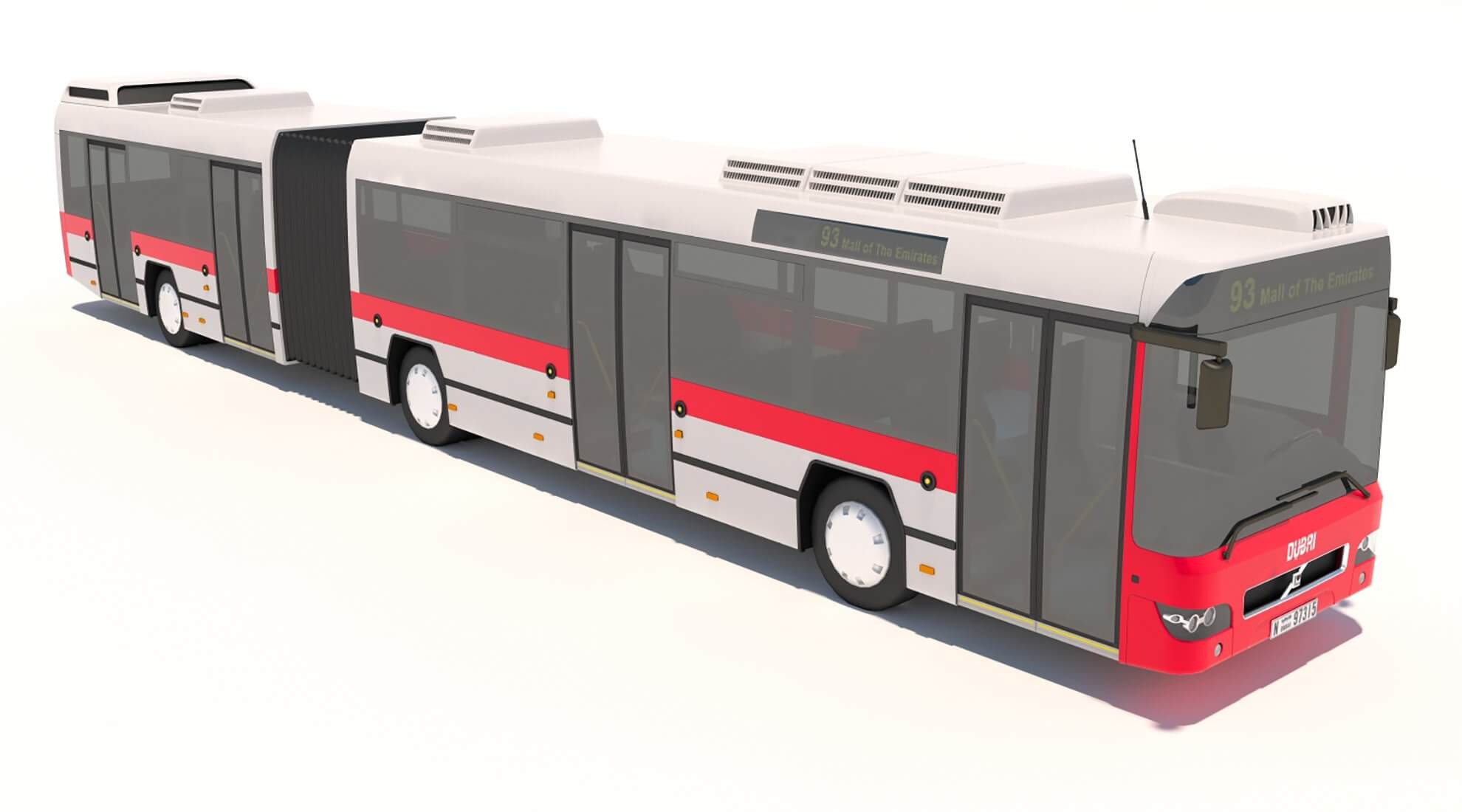 Dubai Bus - Articulated 3D Model by TheBeachMarket