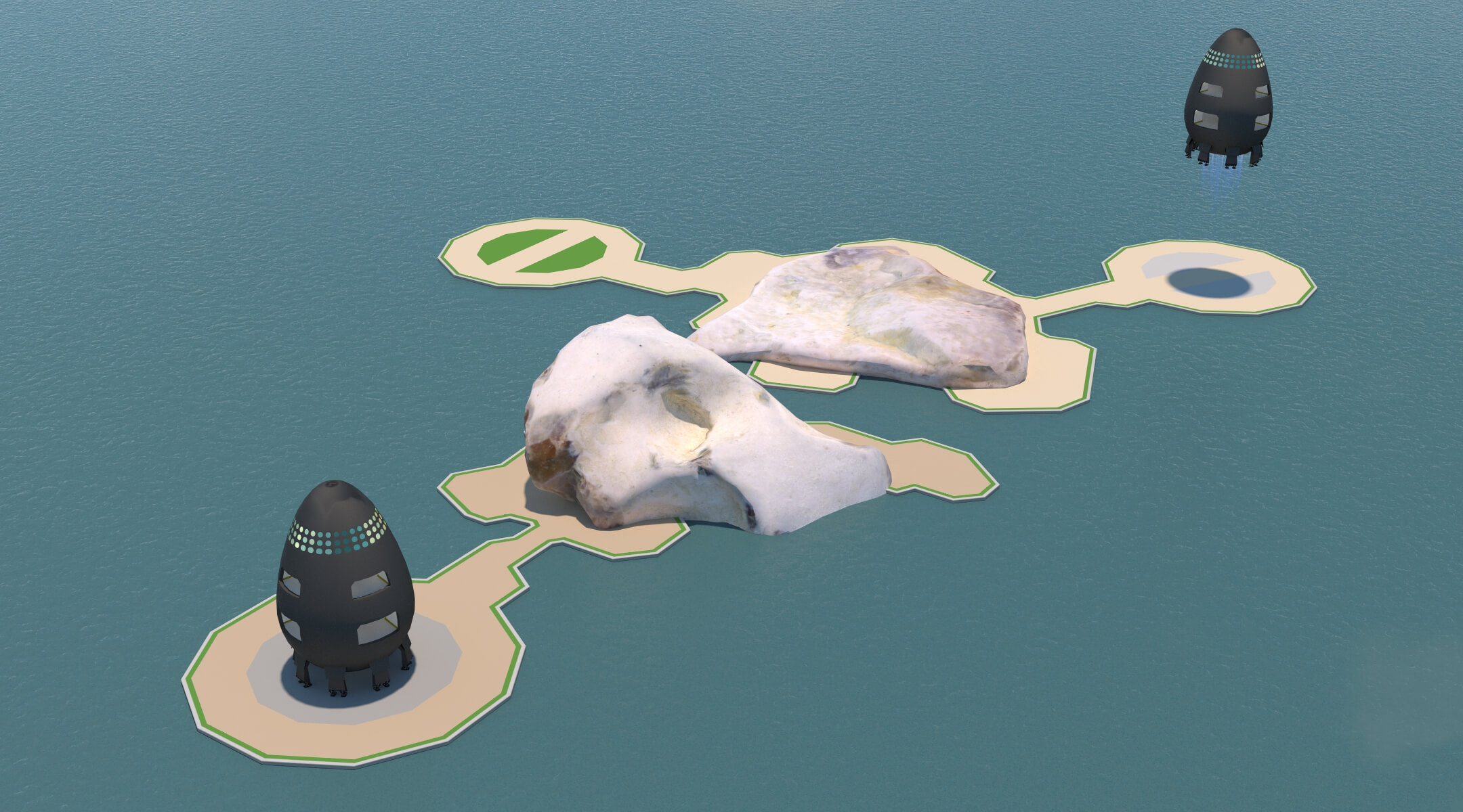 Esla Publeta - Island Platform for Threejs 3D Model by TheBeachMarket