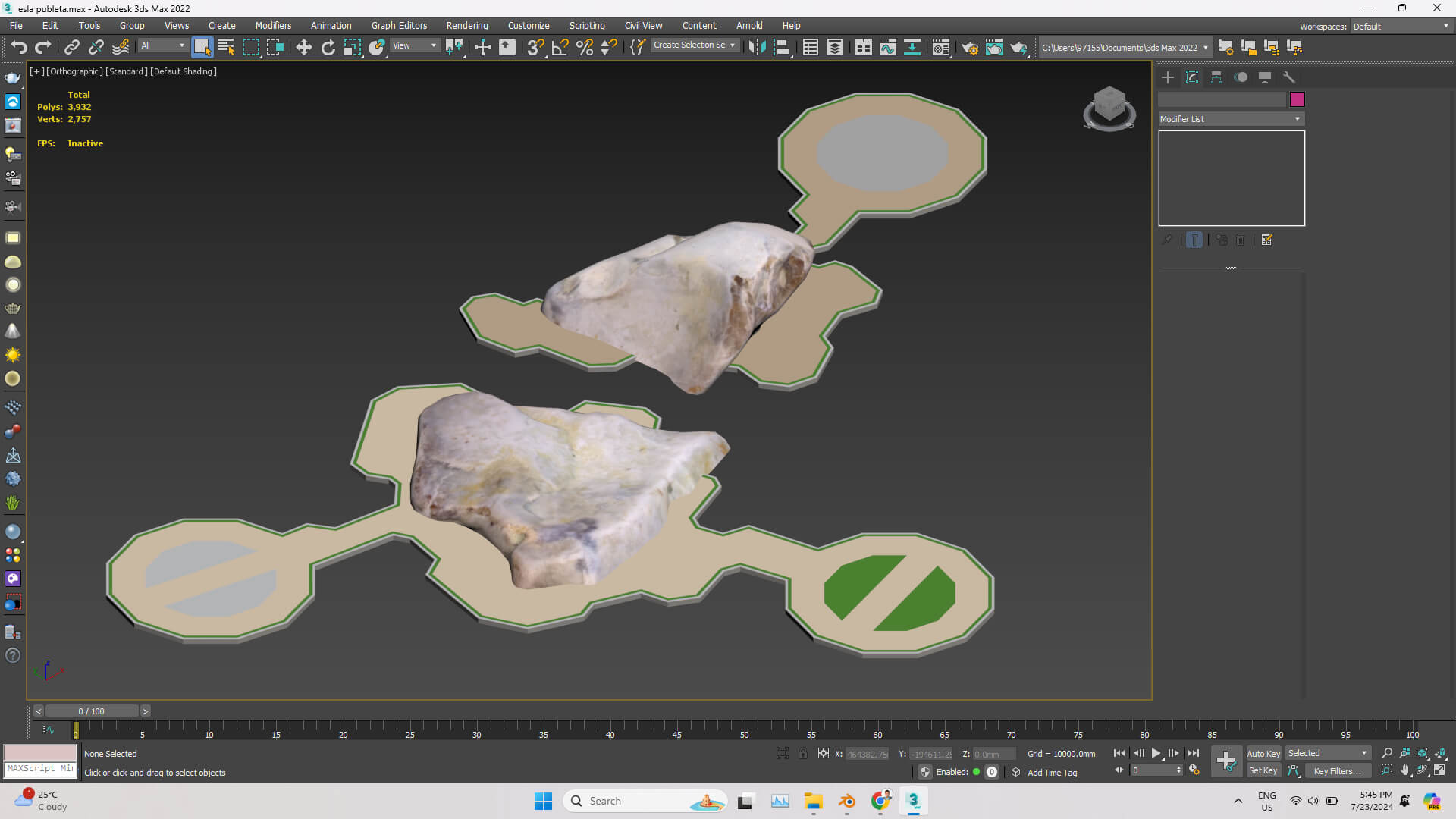 Esla Publeta - Island Platform for Threejs 3D Model by TheBeachMarket