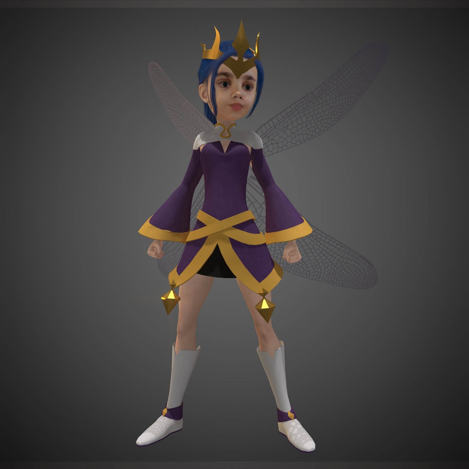 Fairy Dragonfly Princess - 3D Model by TheBeachMarket