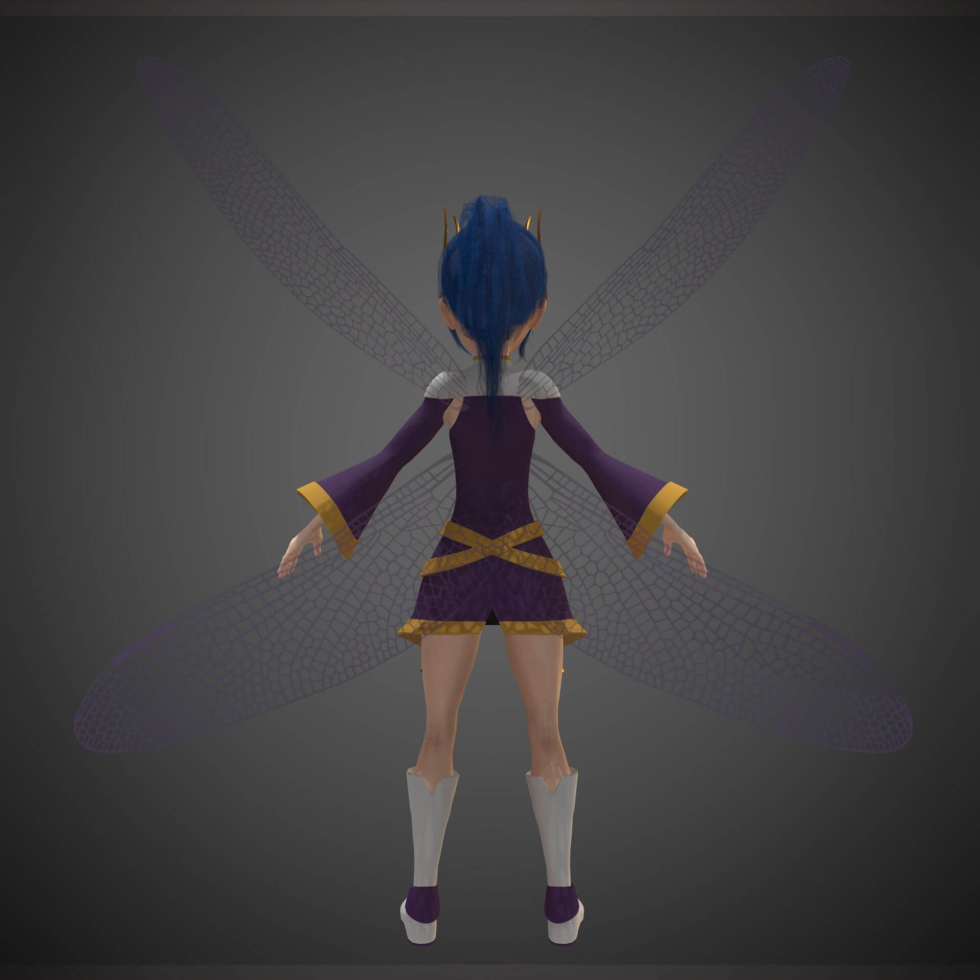 Fairy Dragonfly Princess - 3D Model by TheBeachMarket