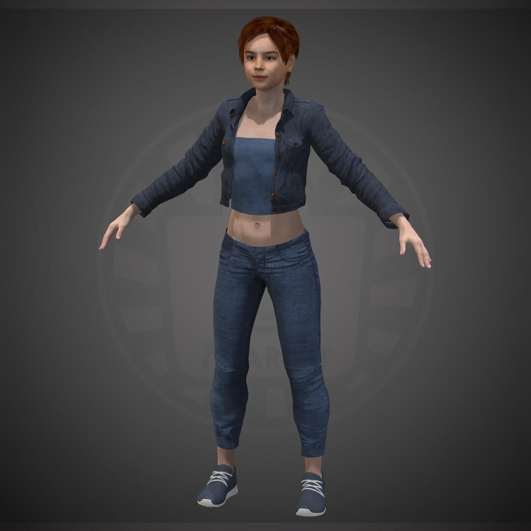 Female Character - 3D Model by TheBeachMarket